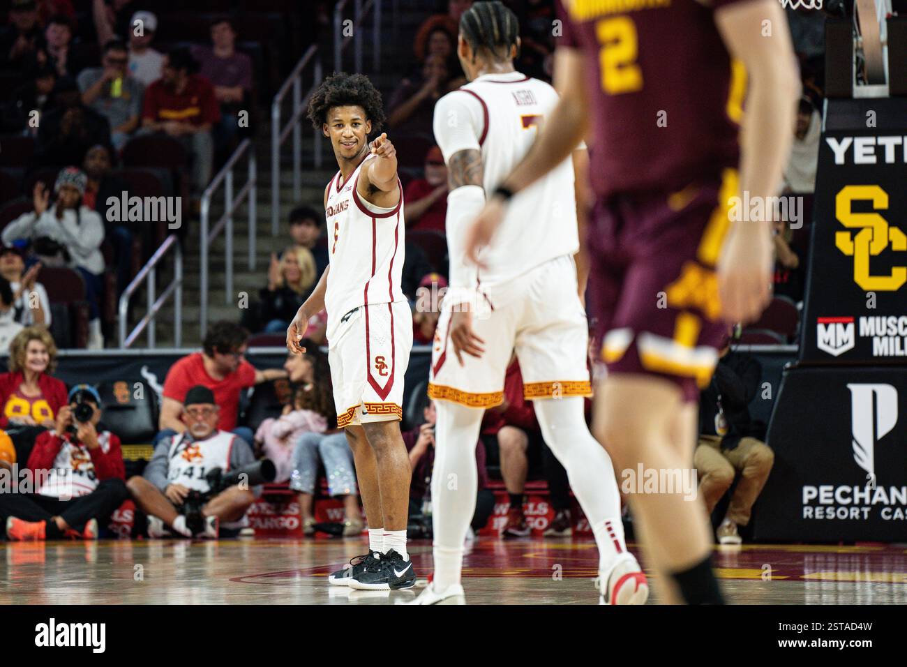 Los Angeles, United States. 15th Feb, 2025. USC Trojans guard Wesley ...