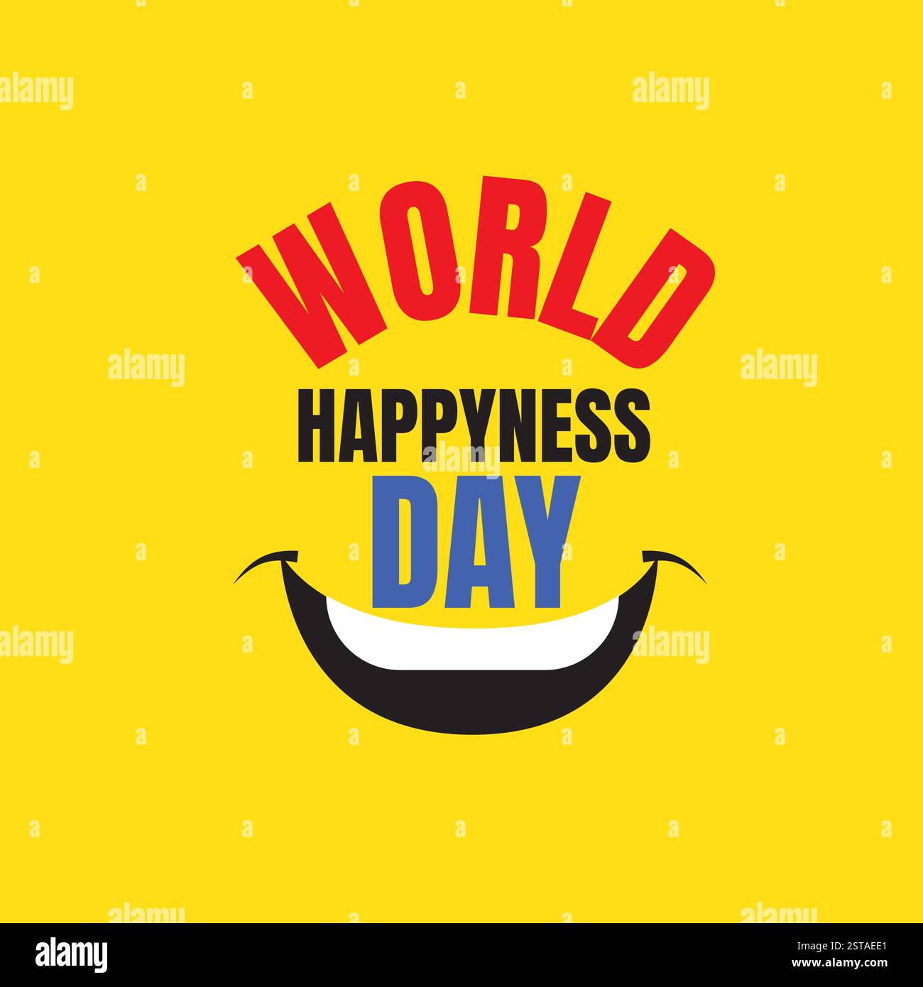 International Day of Happiness Vector Template Design illustration Stock Vector Image & Art - Alamy