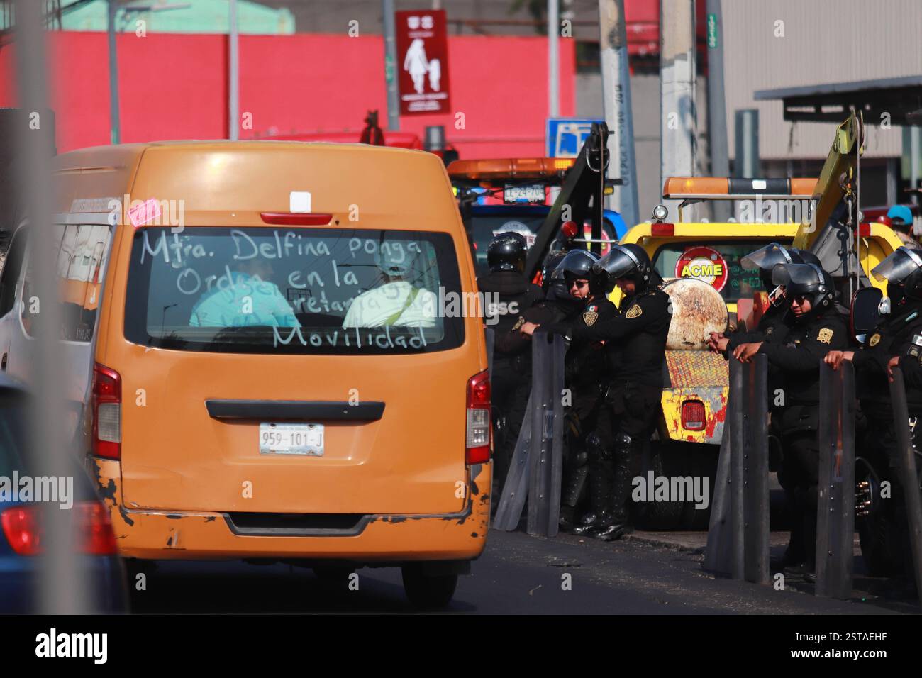Riot Police Stop The Crane Drivers Demonstration Riot police guard the ...