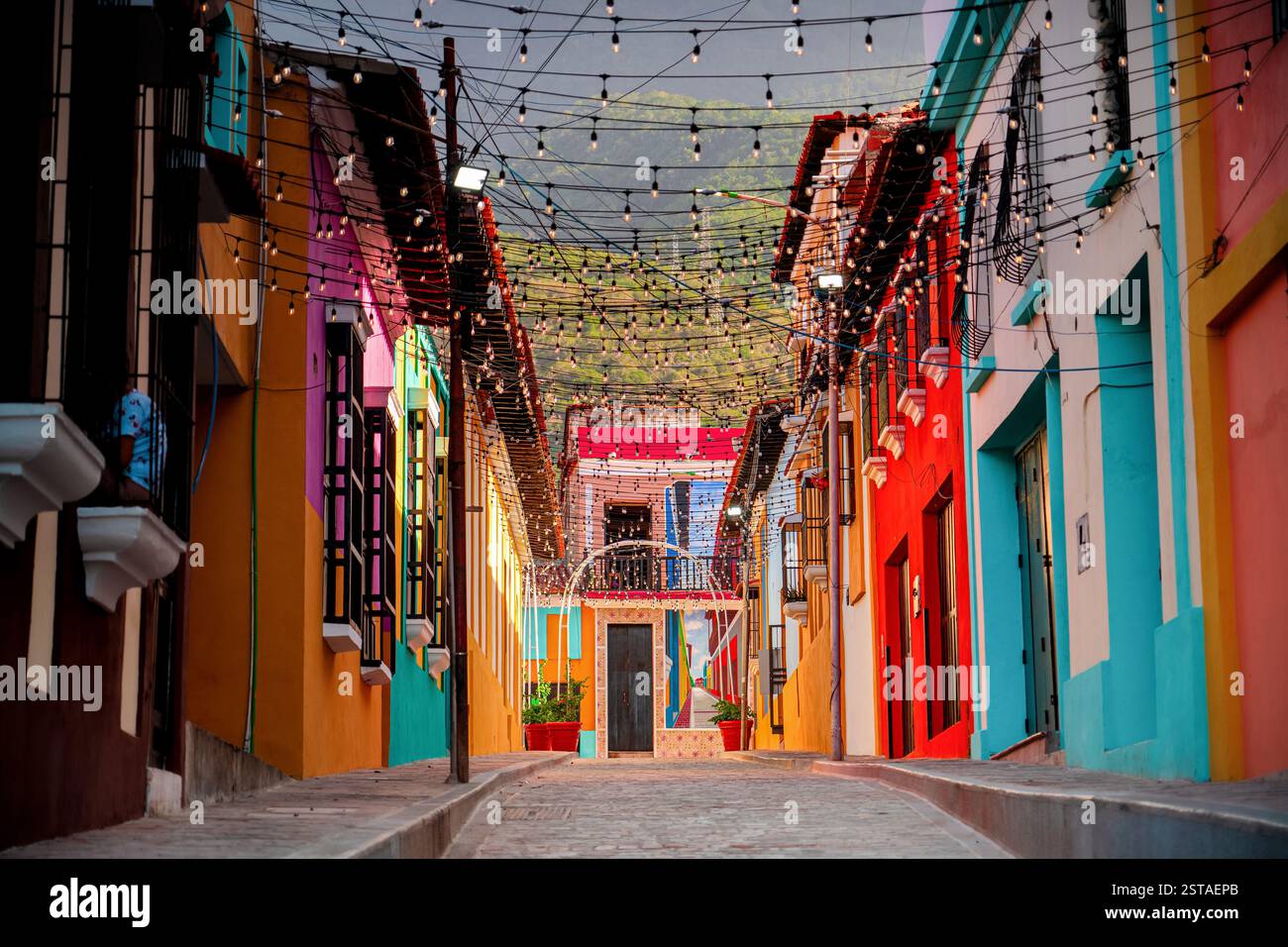 Colorful houses in the town of La Guaira near Caracas, the capital of ...