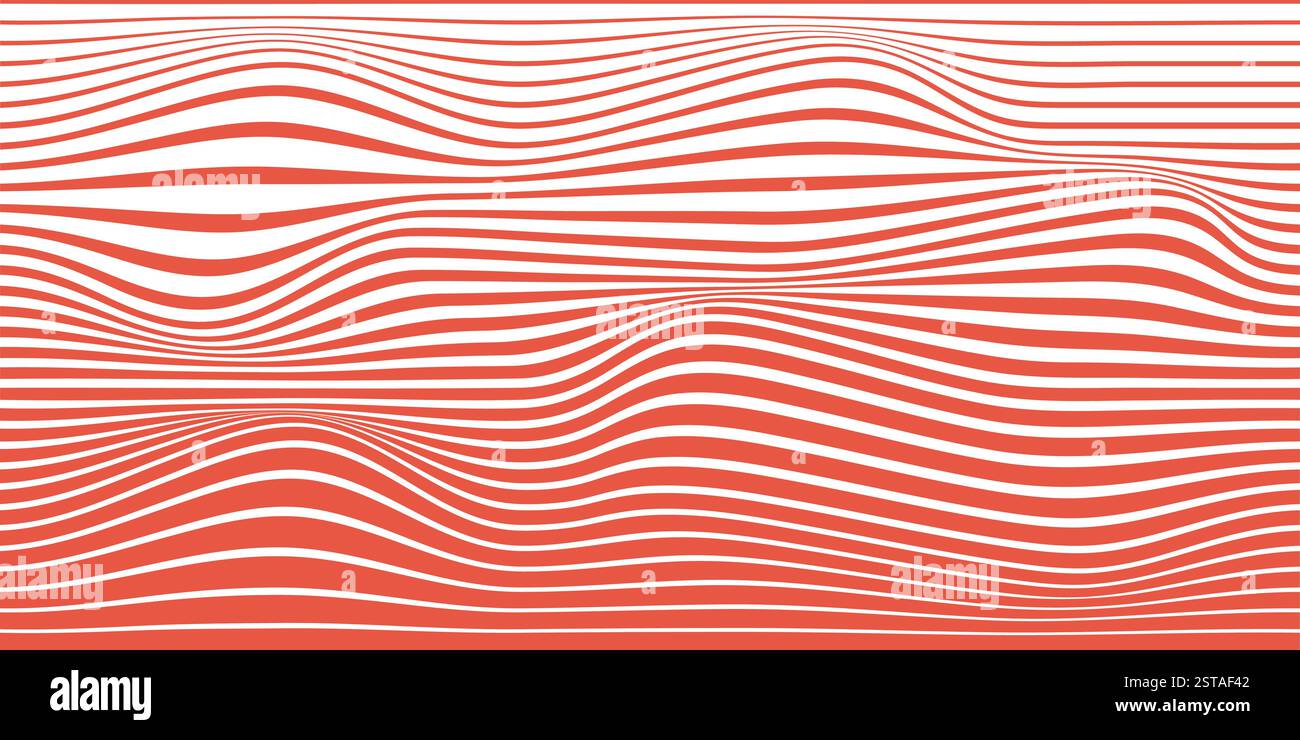 Wavy lines in vibrant red hi-res stock photography and images - Alamy