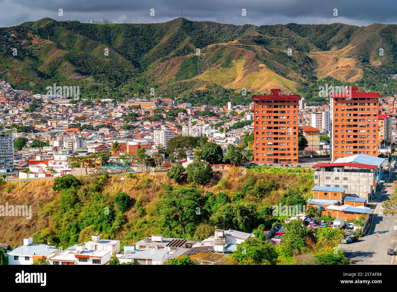 Top view of modern buildings in downtown Caracas. Capital of Venezuela ...