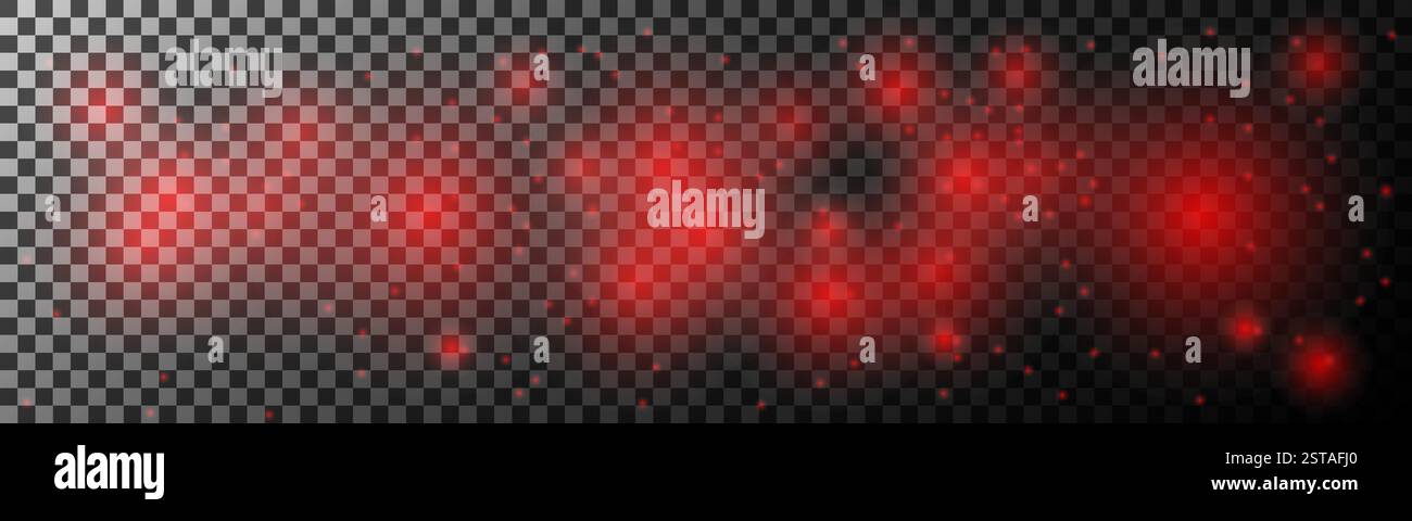 Abstract Red Light Glow Effect on Transparent Background Stock Vector ...