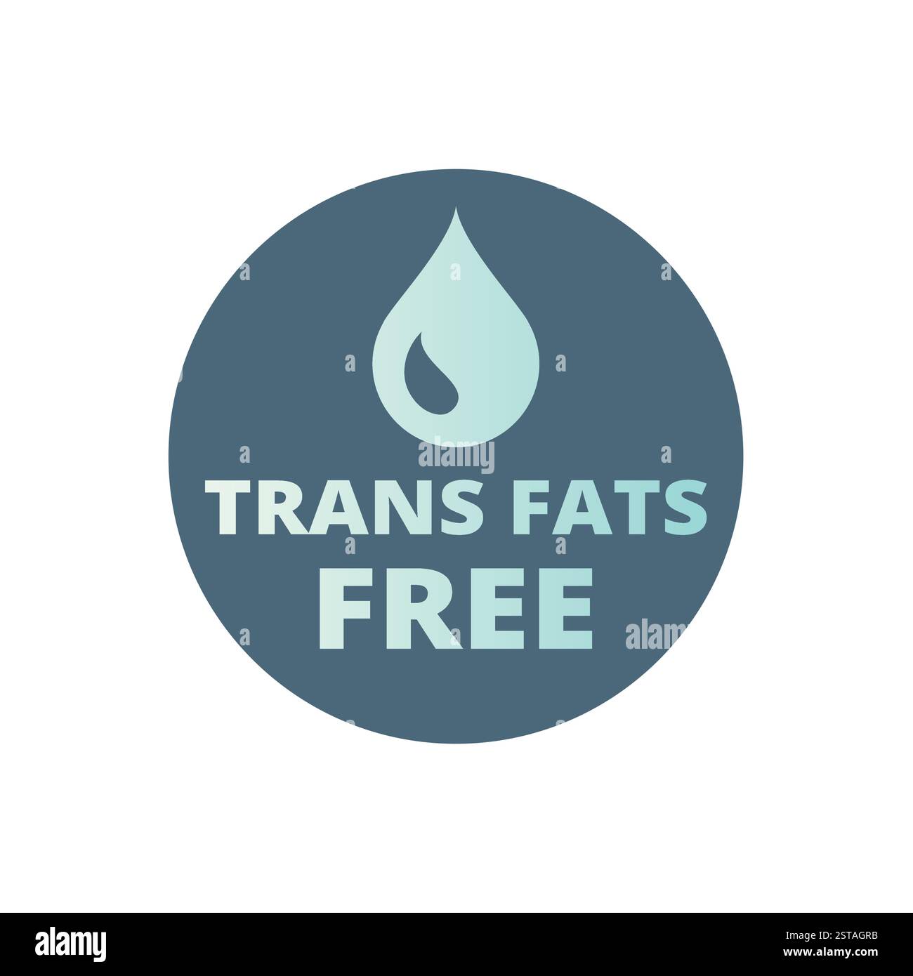 Trans fat free label. No saturated fats sticker Stock Vector Image & Art - Alamy