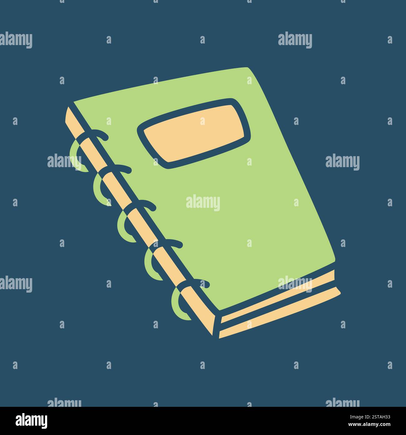 Doodle book or notebook icon hand drawn in a modern minimalistic style ...