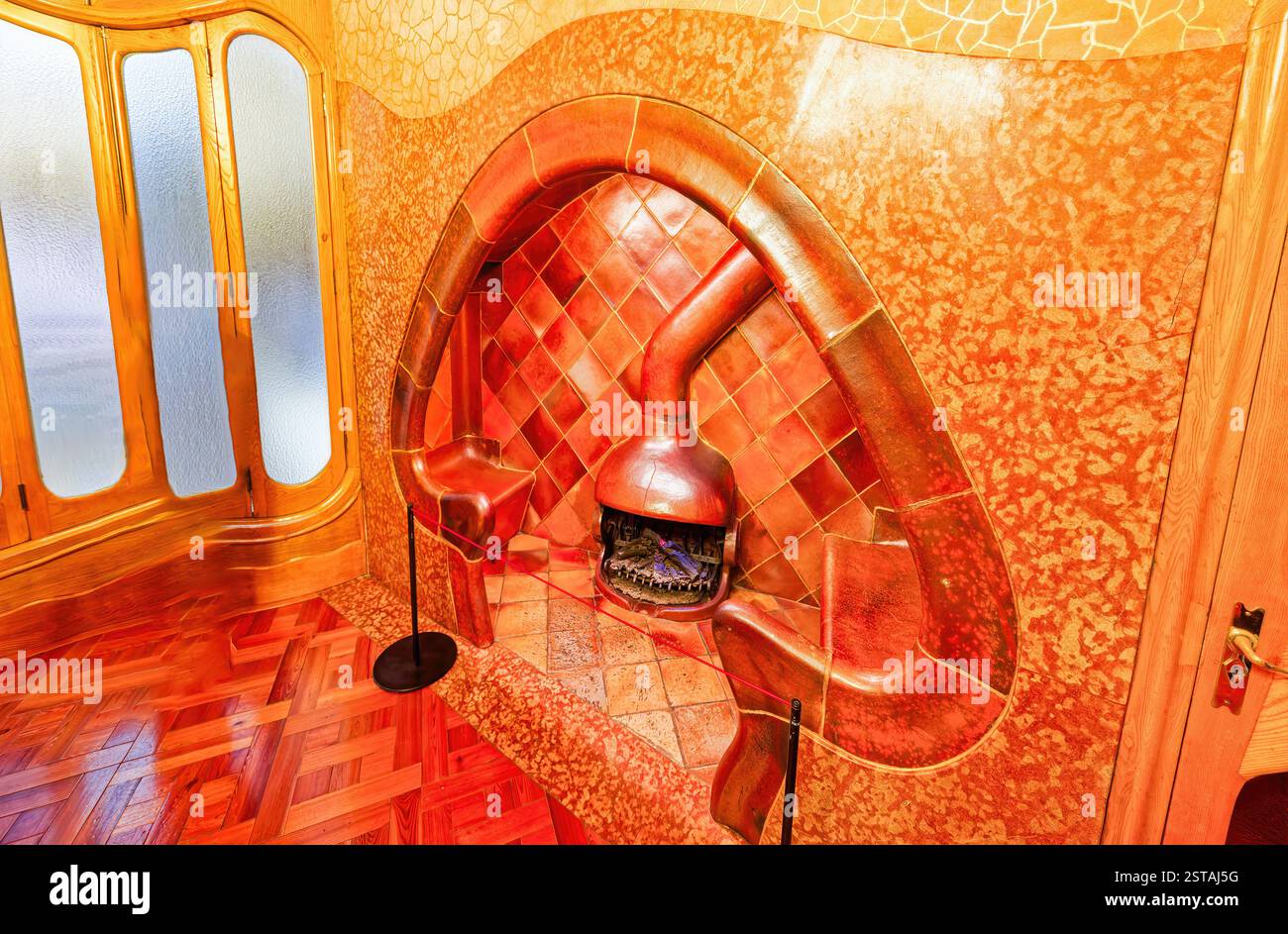 Interior and inner chambers Gaudi's creation- House Casa Batllo. Spain ...