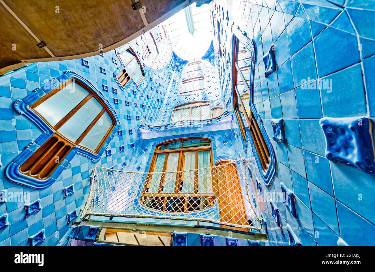 Interior and inner chambers Gaudi's creation- House Casa Batllo. Spain ...