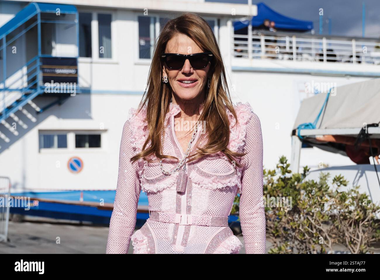 Sanremo, Italy. 15th Feb, 2025. Anna Dello Russo arrives at the Radio ...
