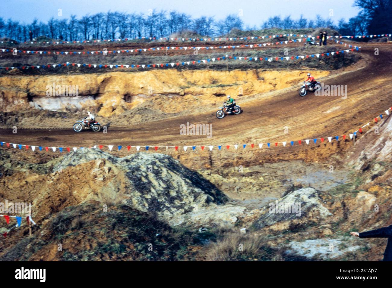 Motocross, scramble motorcycle track in pits off of Buckingham Hill ...