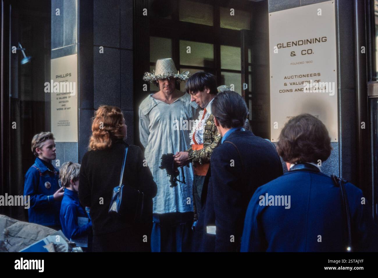 BBC TV Blue Peter presenters John Noakes and Peter Purves meeting ...