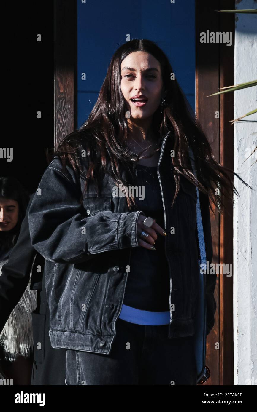 Sanremo, Italy. 15th Feb, 2025. Gaia Gozzi arrives at the Club Tenco in ...