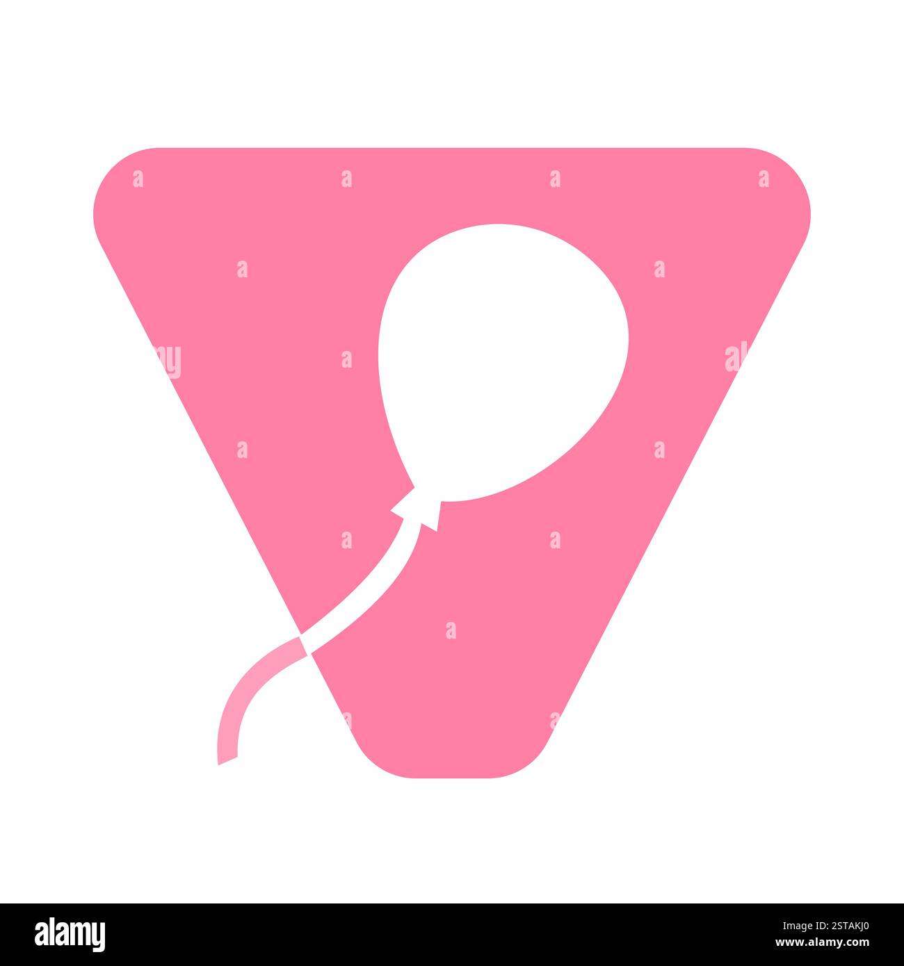 Initial Letter V Balloon Symbol For Kids Logo Design Stock Vector Image ...