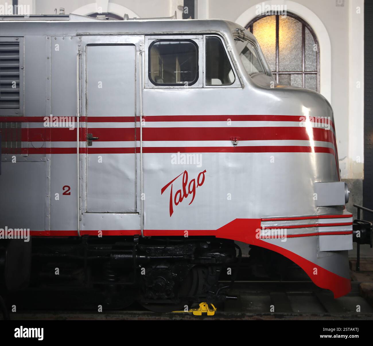 Renfe Class 350. Single-cabin diesel locomotive, Spain, 1950. For use with Talgo II coaches ...