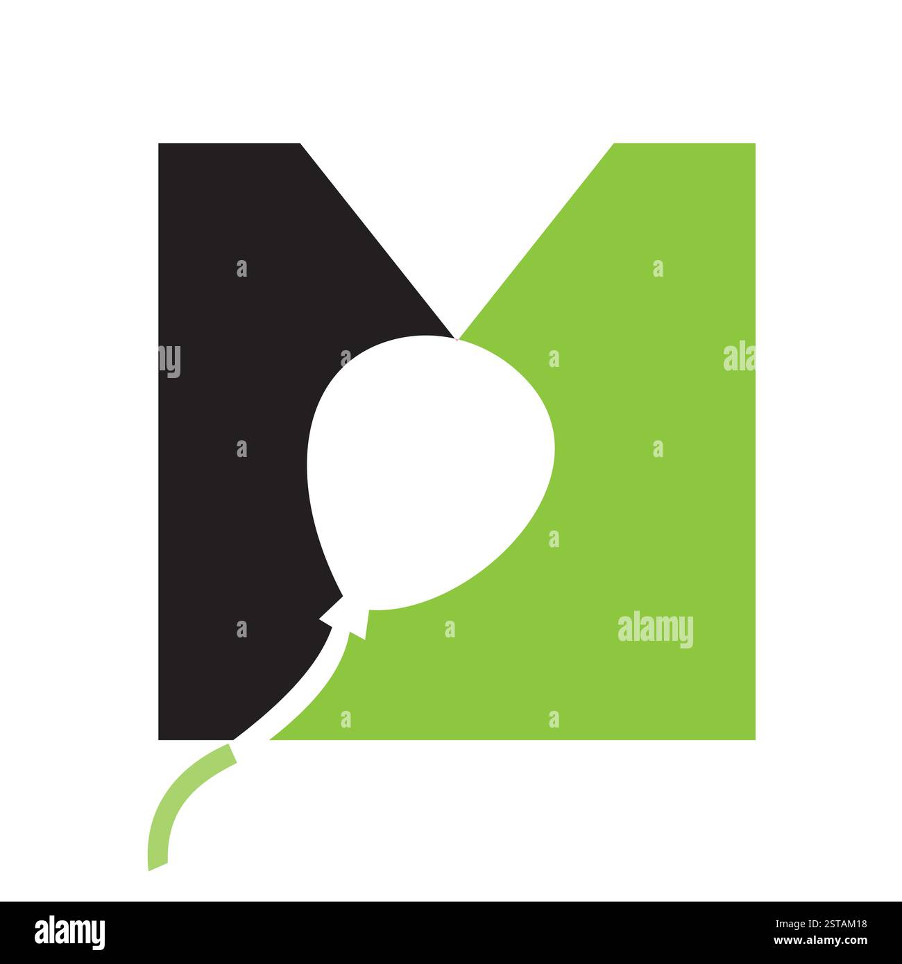 Initial Letter M Balloon Symbol For Kids Logo Design Stock Vector Image ...