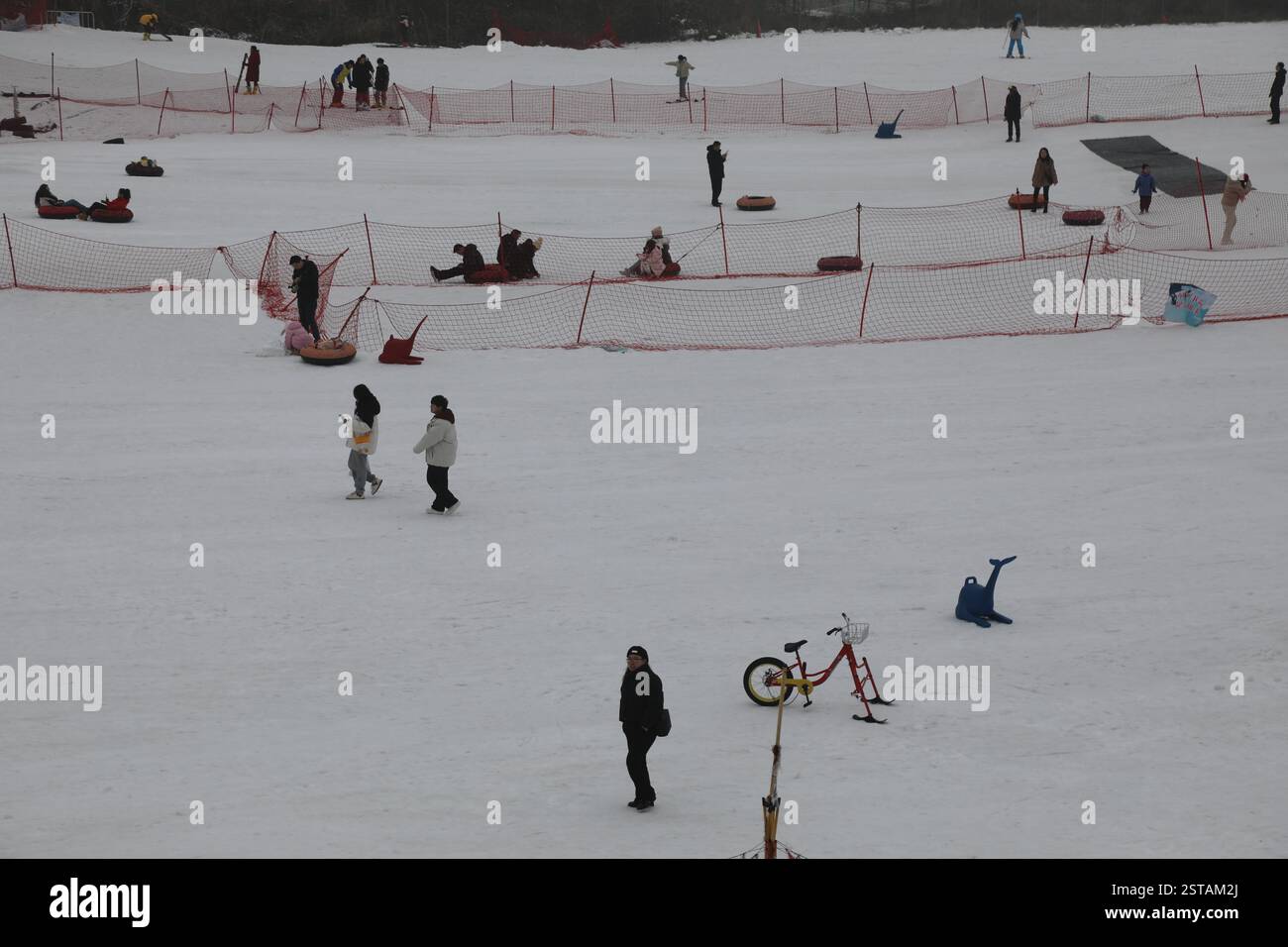 Tourists enjoy snow fun at a ski resort in Chongqing, China, 15 ...