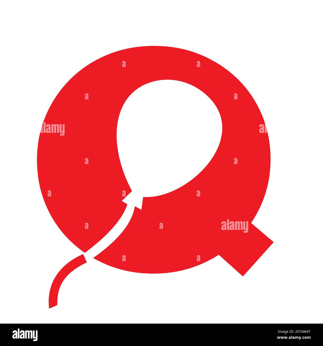 Initial Letter Q Balloon Symbol For Kids Logo Design Stock Vector Image ...
