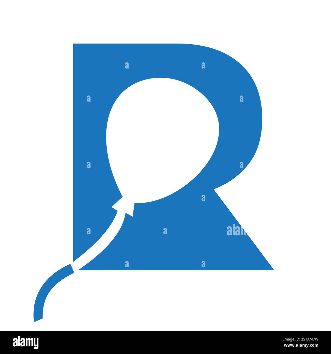 Initial Letter R Balloon Symbol For Kids Logo Design Stock Vector Image ...