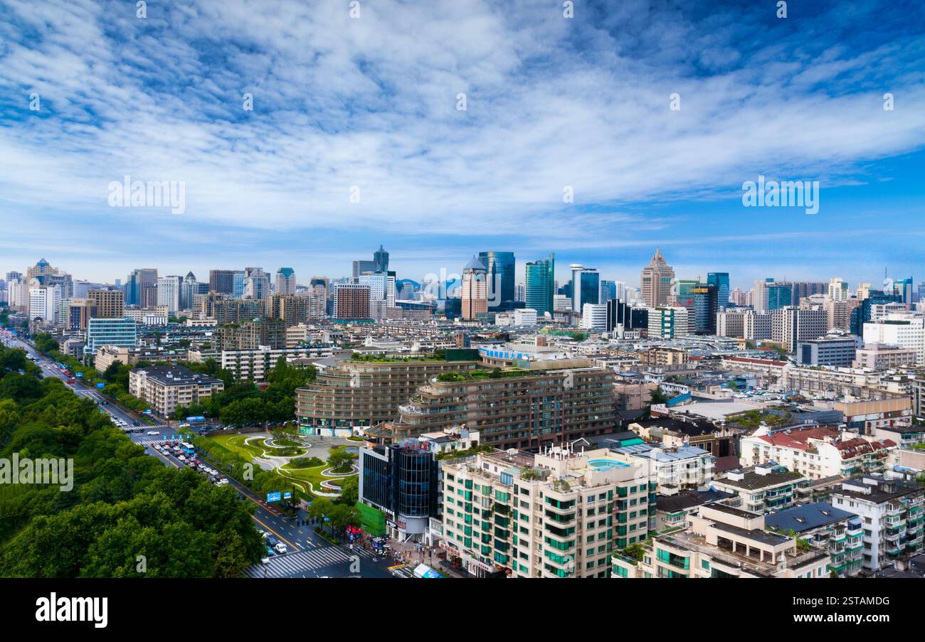 Aerial view hangzhou skyline buildings hi-res stock photography and ...