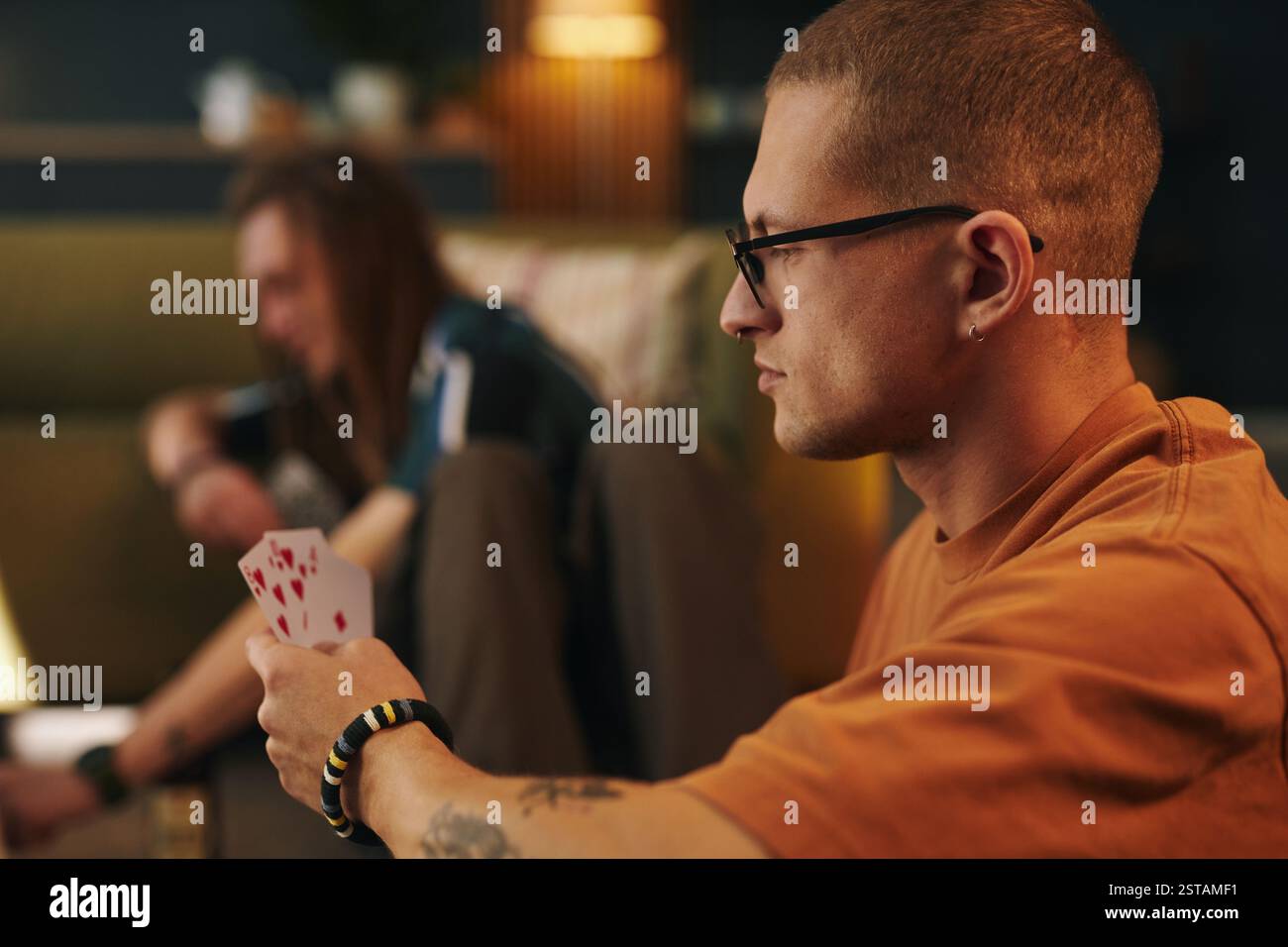 Young man in cozy room hi-res stock photography and images - Alamy