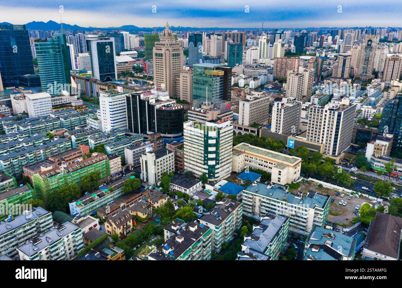 Aerial view hangzhou skyline buildings hi-res stock photography and ...