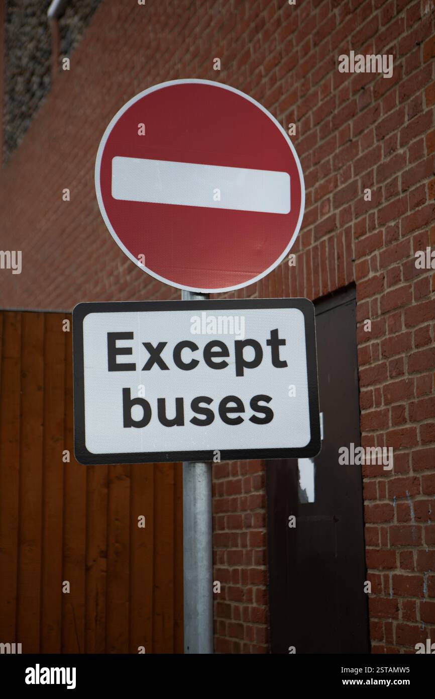 No entry sign at the side of the road hi-res stock photography and ...