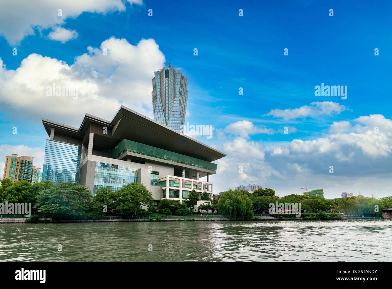 West Lake Cultural Square, Hangzhou, Zhejiang Province, China Stock ...