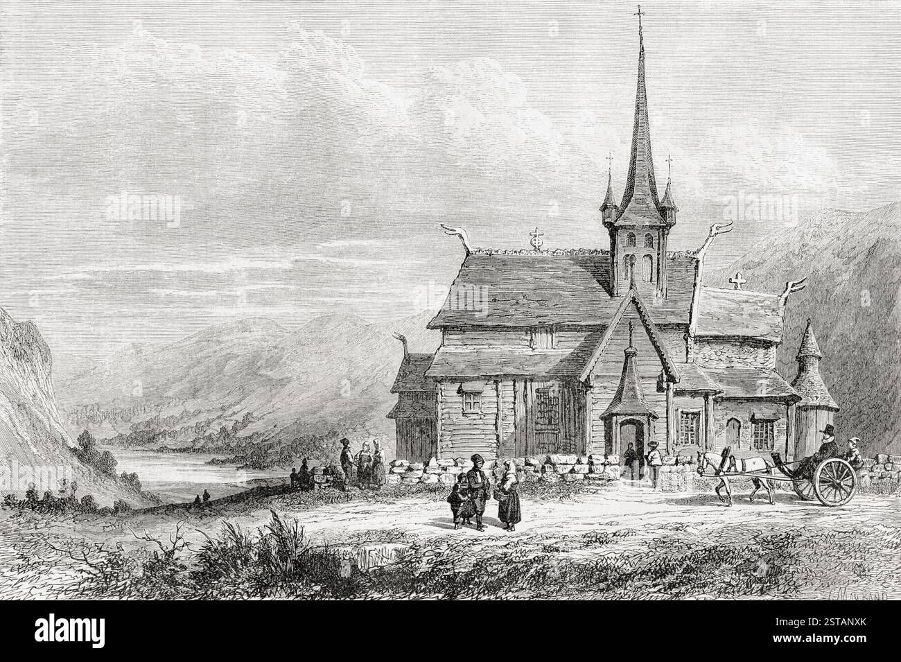 Lom Stave Church, Fossbergom, Lom municipality, Innlandet county ...