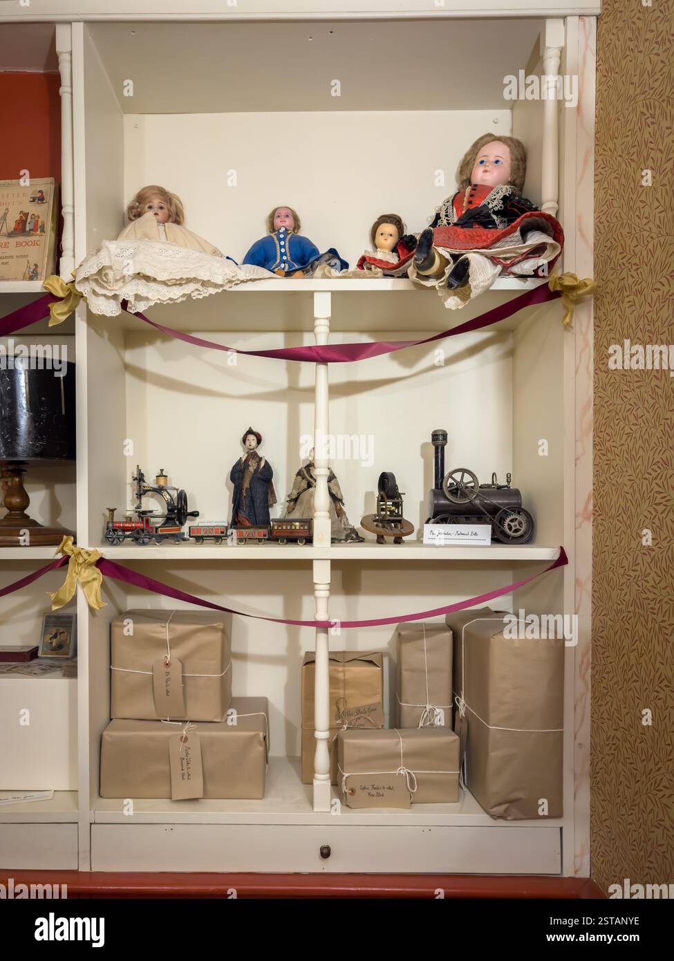 Recreation of a Victorian toy shop in the Castle Museum in York. UK ...
