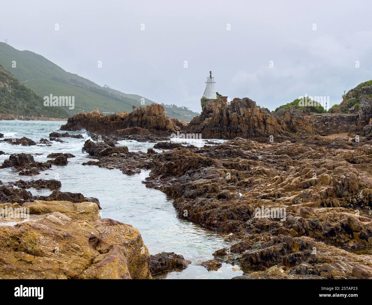 Knysna, South Africa. Lighthouse at Knysna Heads, Garden Route. Ocean ...