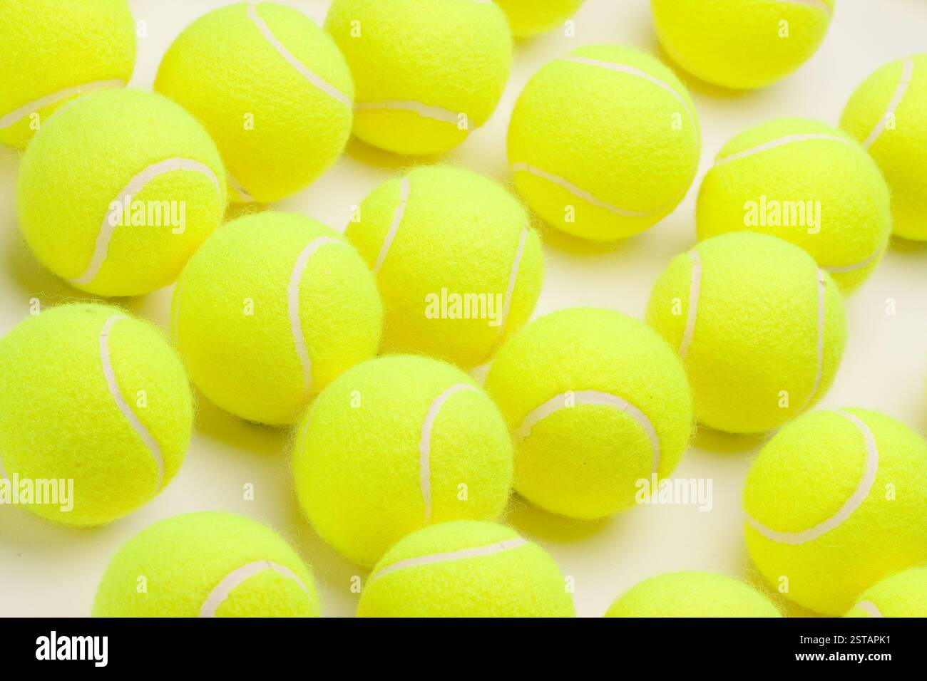 Macro Set of Brand New Tennis Balls Stock Photo - Alamy