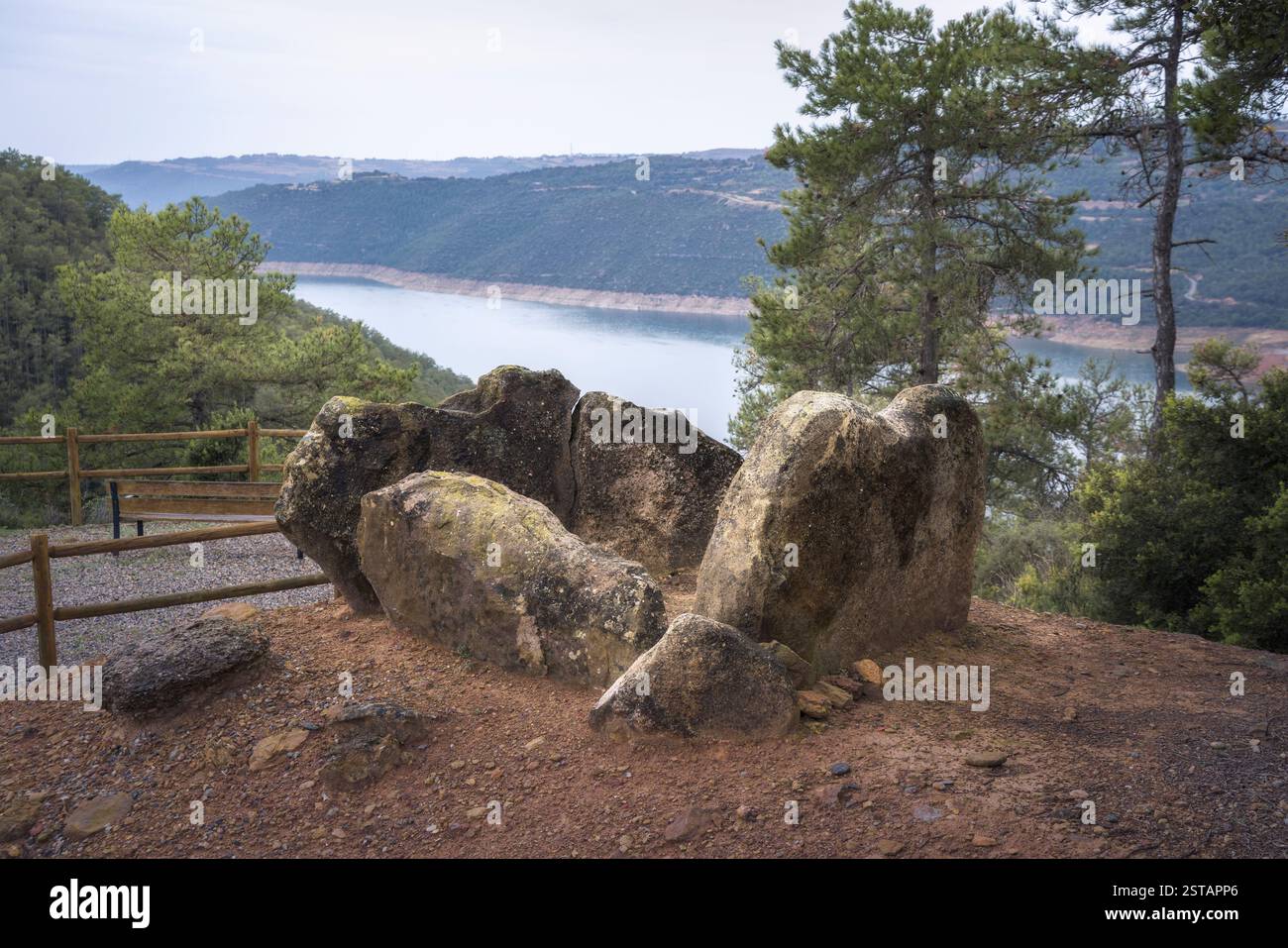 Ancient stones rise proudly at Perotillo Dolmen in Basella, overlooking ...