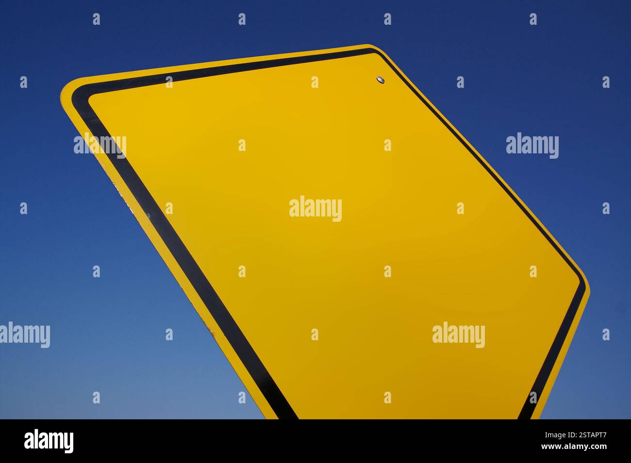 Blank Yellow Road Sign Stock Photo - Alamy