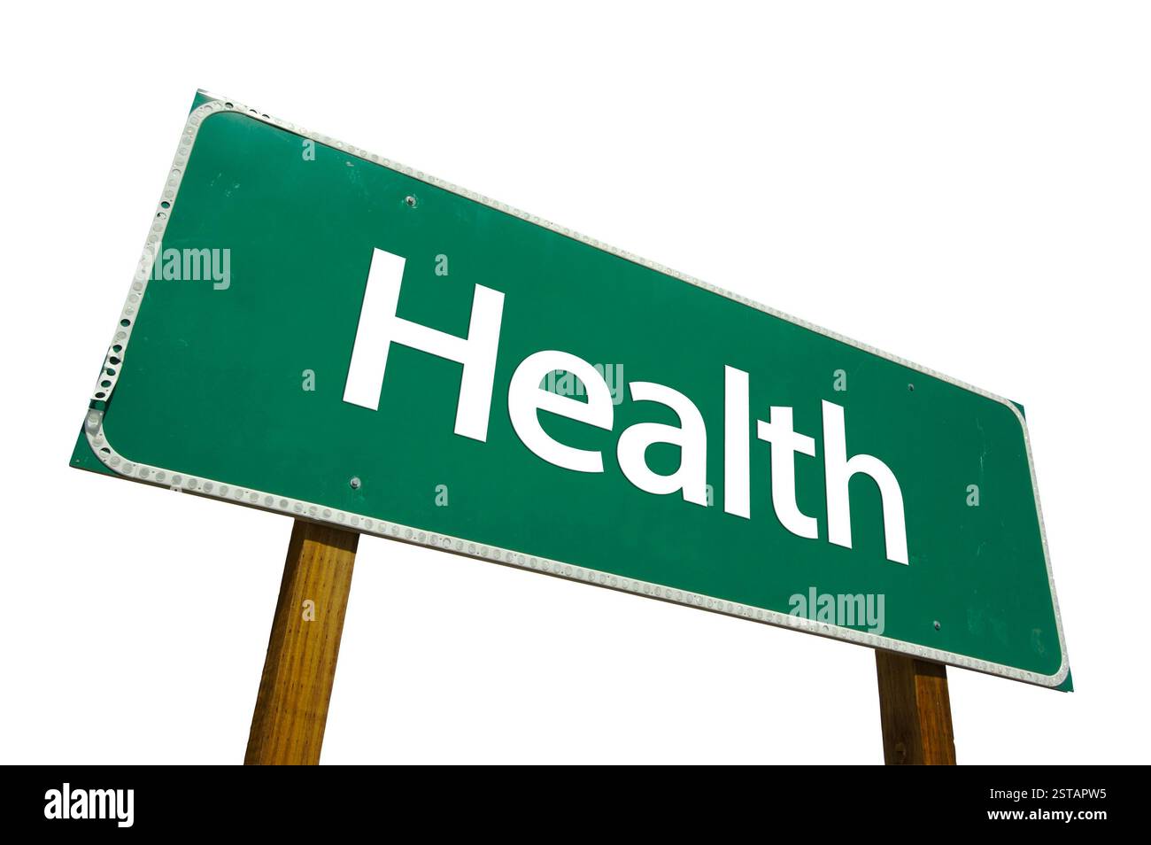 Health Road Sign with Clipping Path Stock Photo - Alamy
