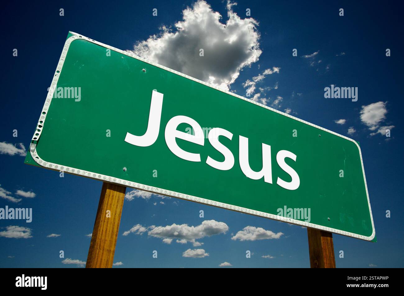 Jesus Road Sign Stock Photo - Alamy