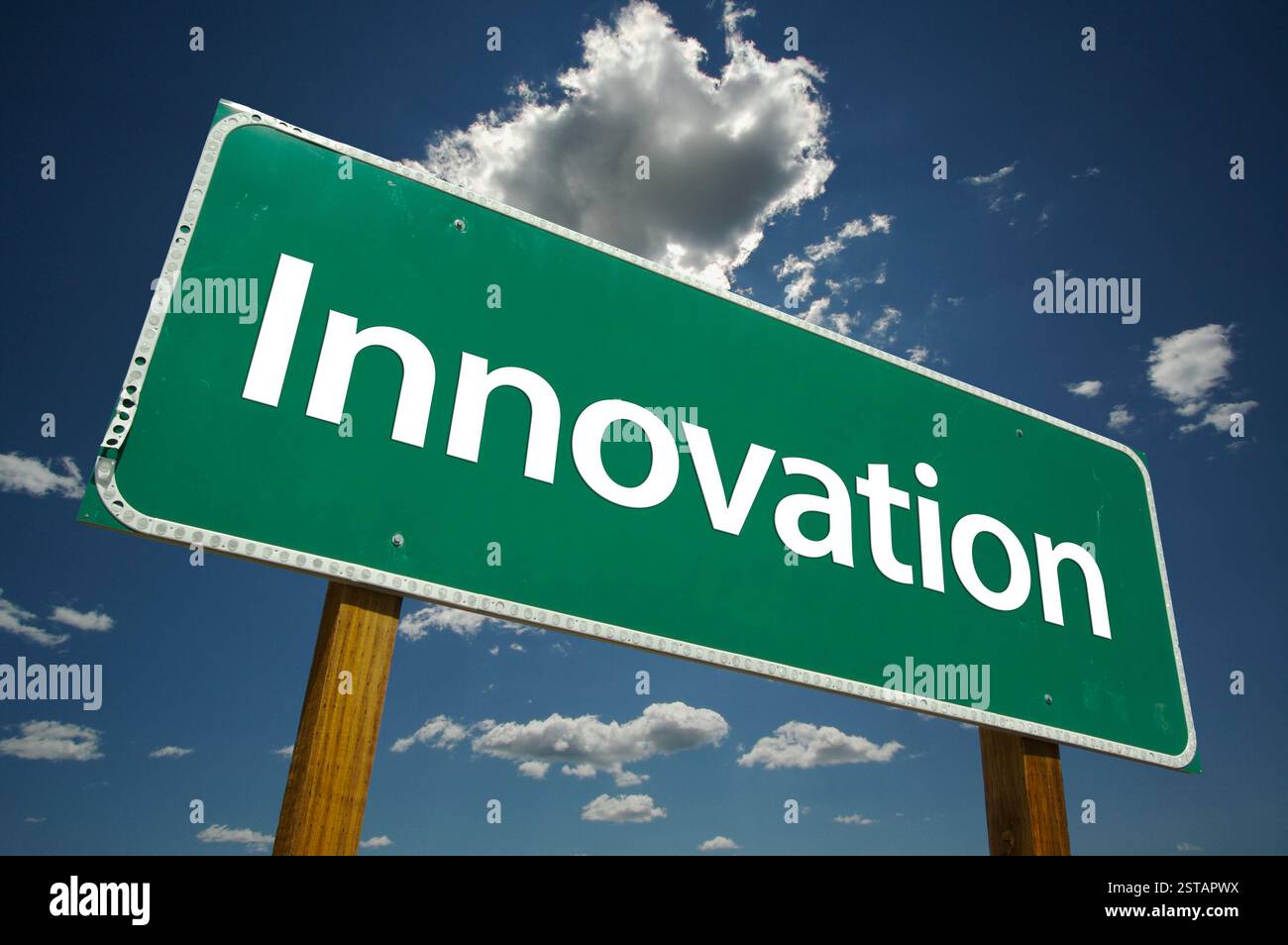 Innovation Road Sign Stock Photo - Alamy