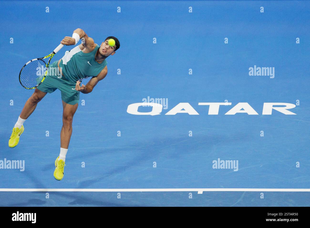 Doha, Qatar. 17th Feb, 2025. Carlos Alcaraz of Spain during the 2025 ...