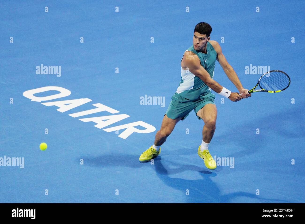 Doha, Qatar. 17th Feb, 2025. Carlos Alcaraz of Spain during the 2025 ...
