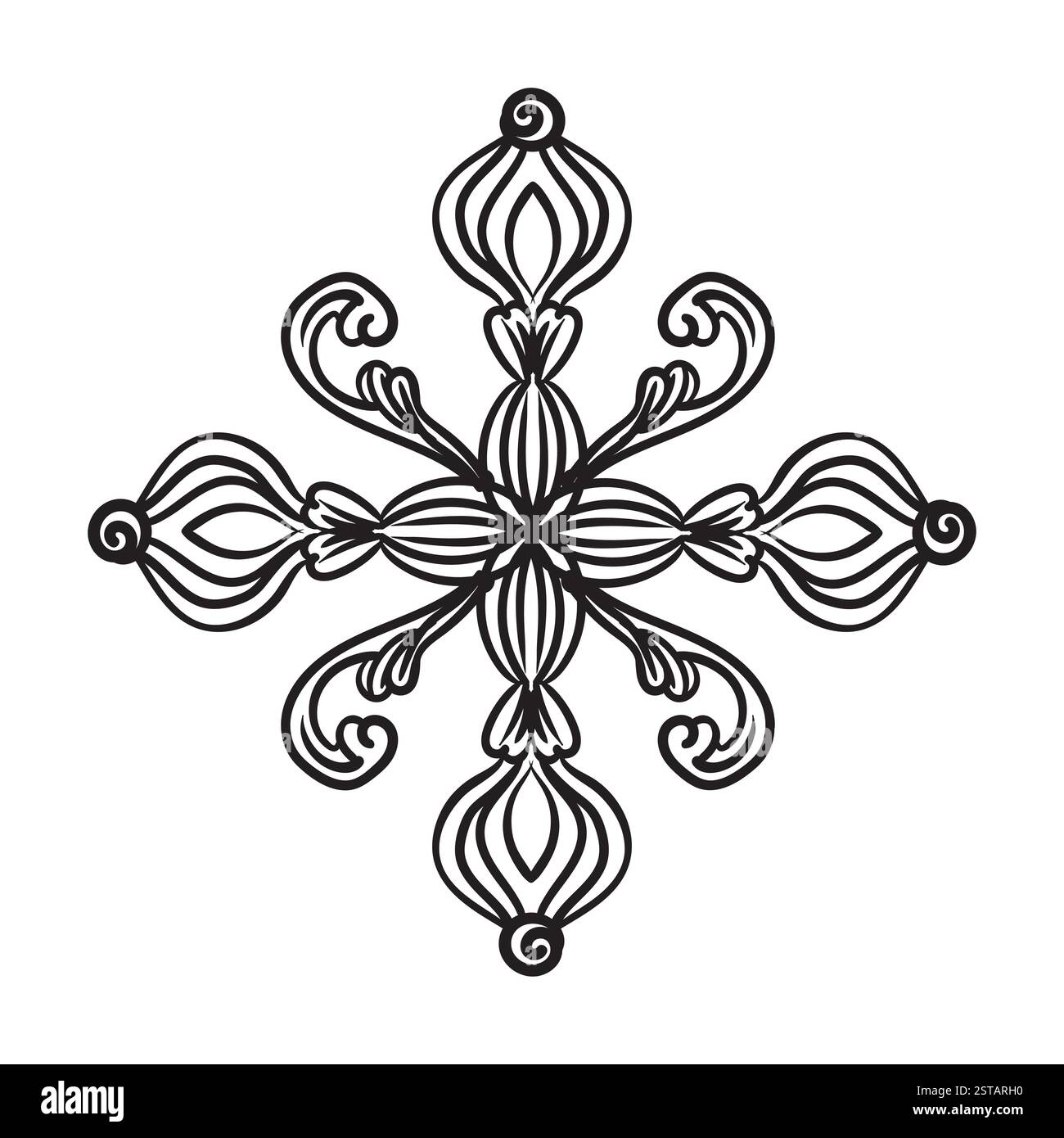Baroque monogram vintage engraving ornament vector illustration Stock ...