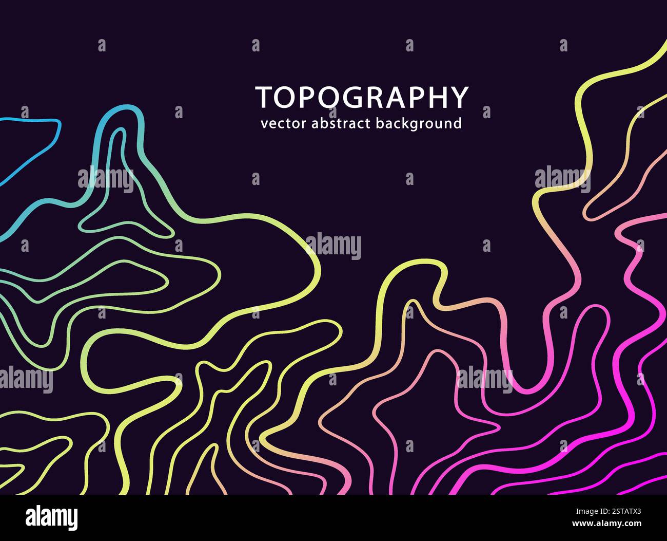 Futuristic neon abstract topography background Stock Vector Image & Art ...