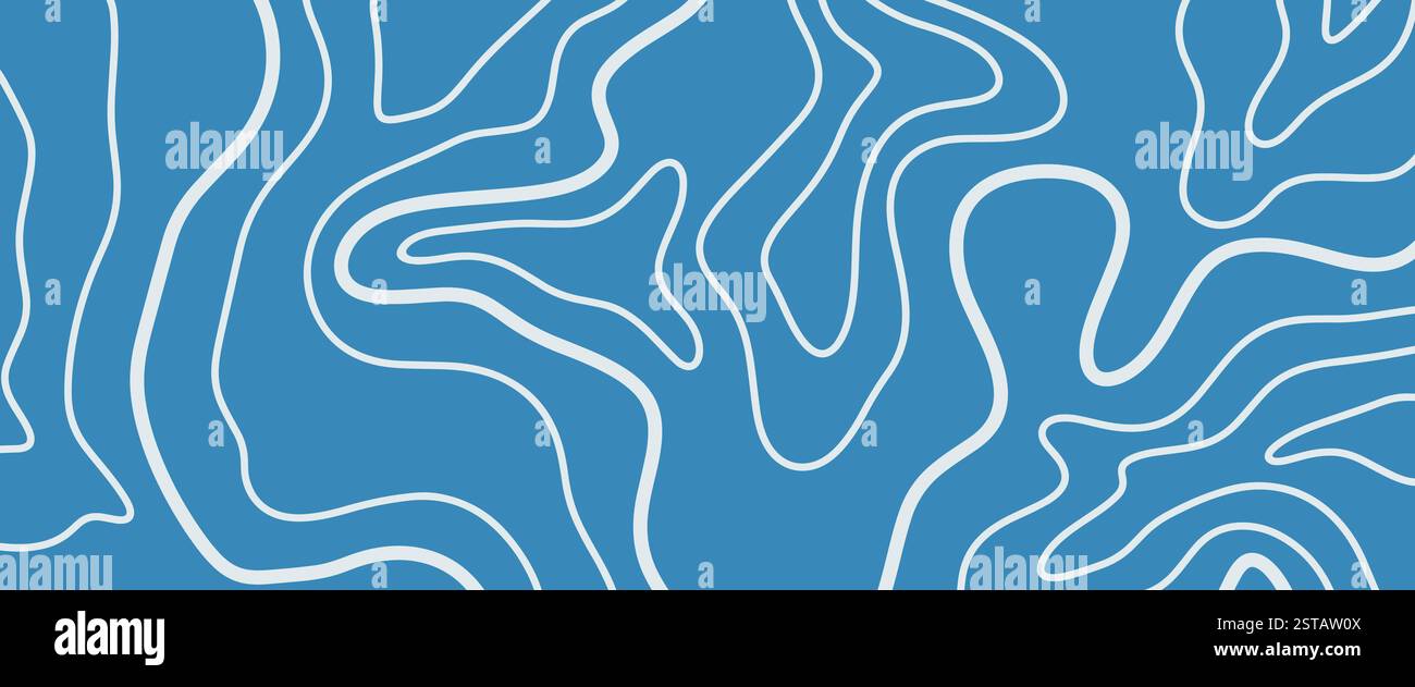 Topography map background. Wavy abstract pattern Stock Vector Image ...