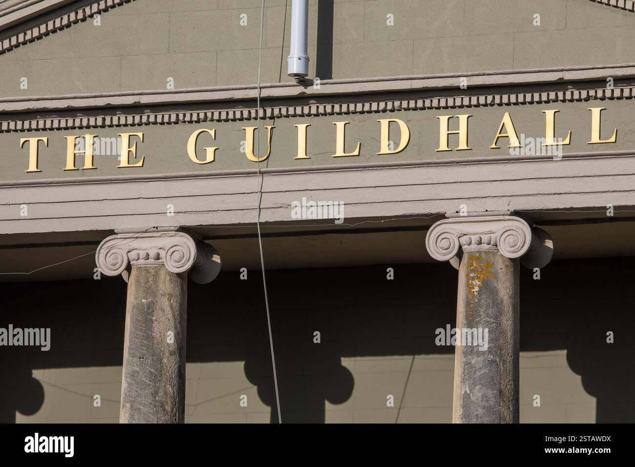 The exterior of Newport Guildhall, in the county town of Newport on the ...