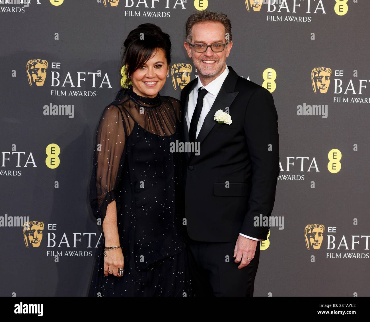 London, UK. 16th Feb, 2025. Jackie Kelman Bisbee and Sam Bisbee attend the BAFTA: British ...