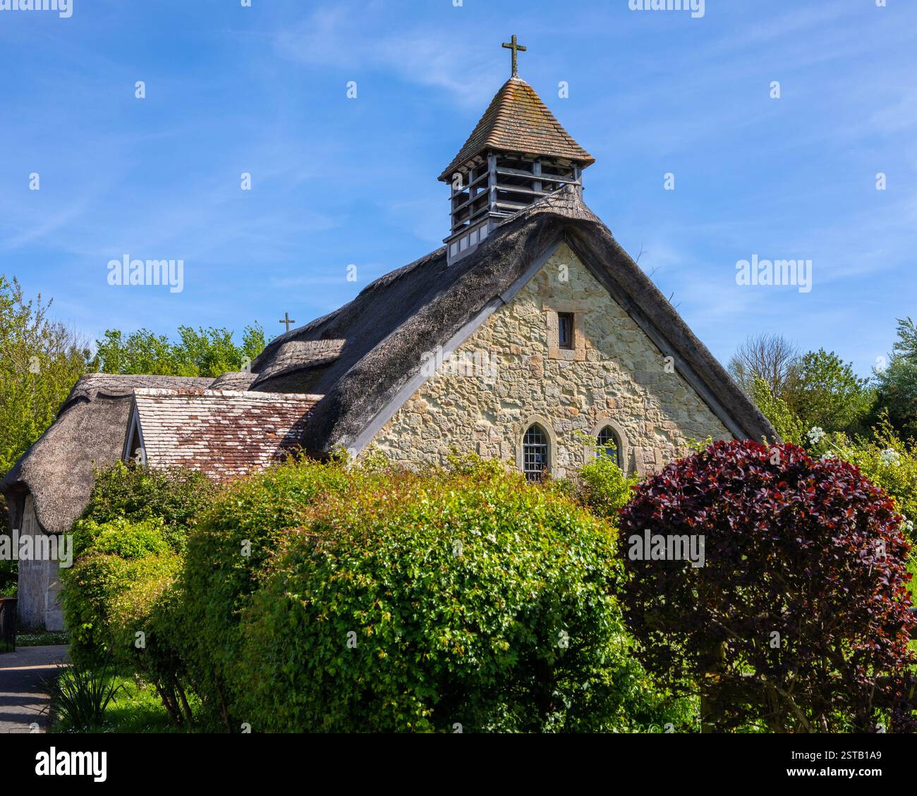 The beautiful St. Agnes Church, located in the village of Freshwater ...