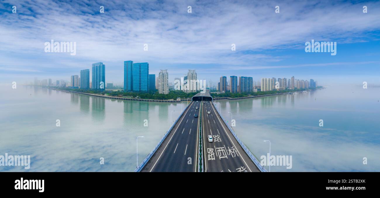 Ouyue Bridge and Dongou Bridge in Wenzhou City, Zhejiang Province ...