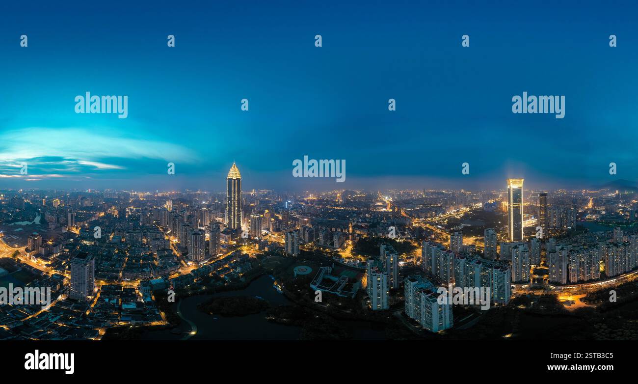 Night view of Wenzhou City, Zhejiang Province, China Stock Photo - Alamy