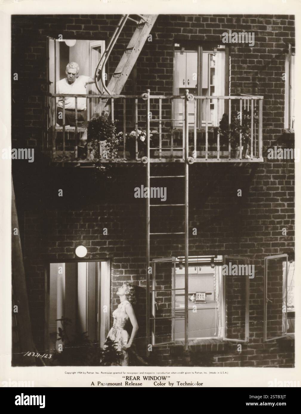 Rear Window (Paramount, 1954). James Stewart, Grace Kelly, Directed By ...