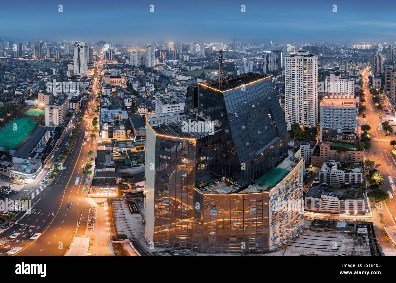 Night view of Wenzhou City, Zhejiang Province, China Stock Photo - Alamy