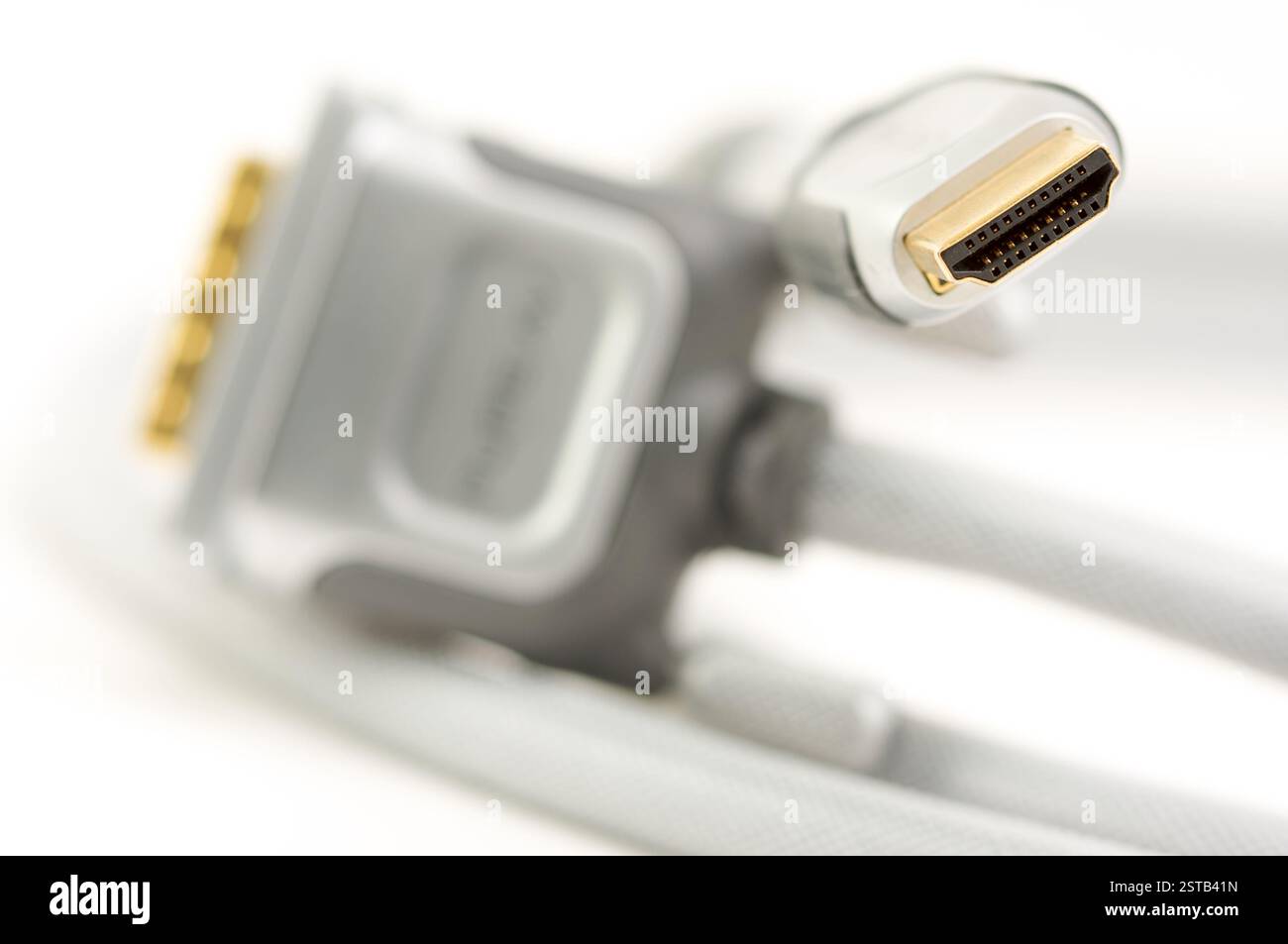 Hdmi cable macro with narrow depth of field hi-res stock photography ...