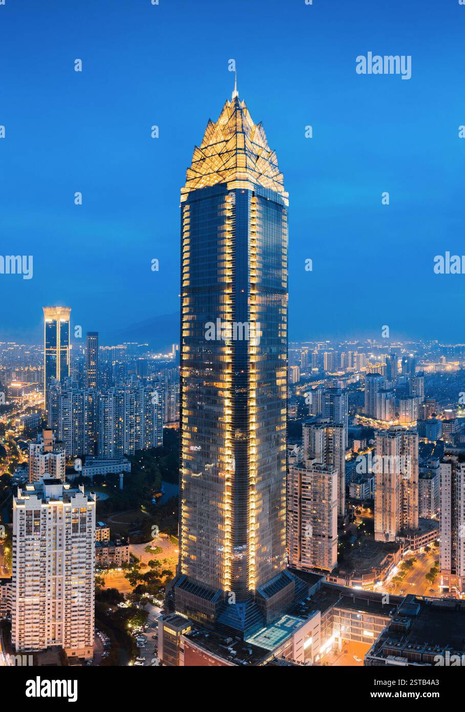 Night view of Wenzhou City, Zhejiang Province, China Stock Photo - Alamy