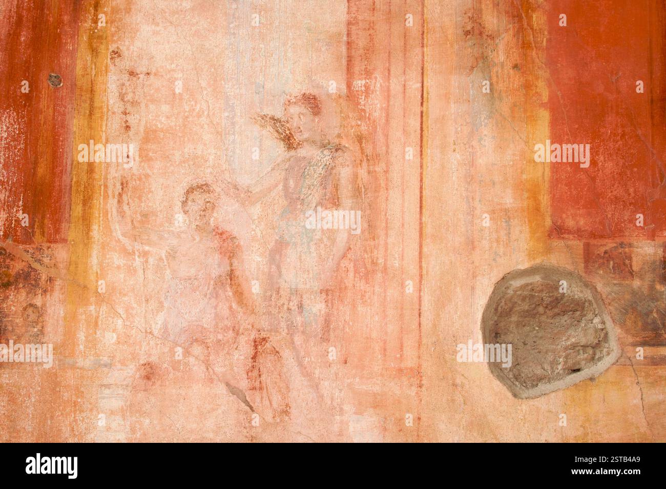 Ancient Fresco from the walls of the Pompeii, Italy ruins Stock Photo ...